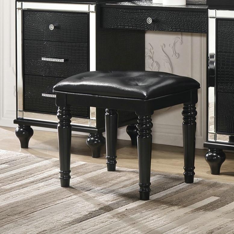 New Classic Furniture Valentino BA9698B Vanity Stool - Black